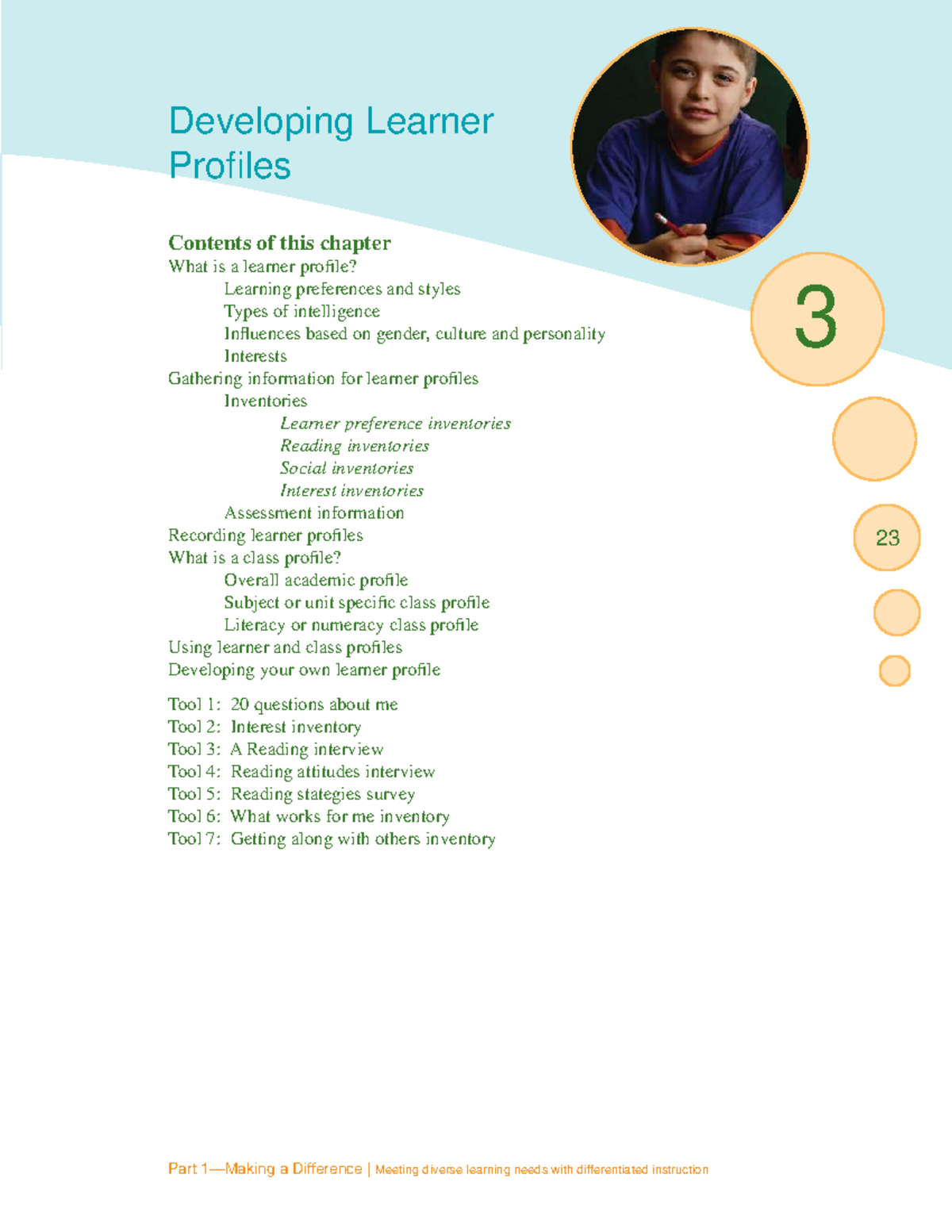 Developing Learner Profiles: Understanding Student Needs and ...