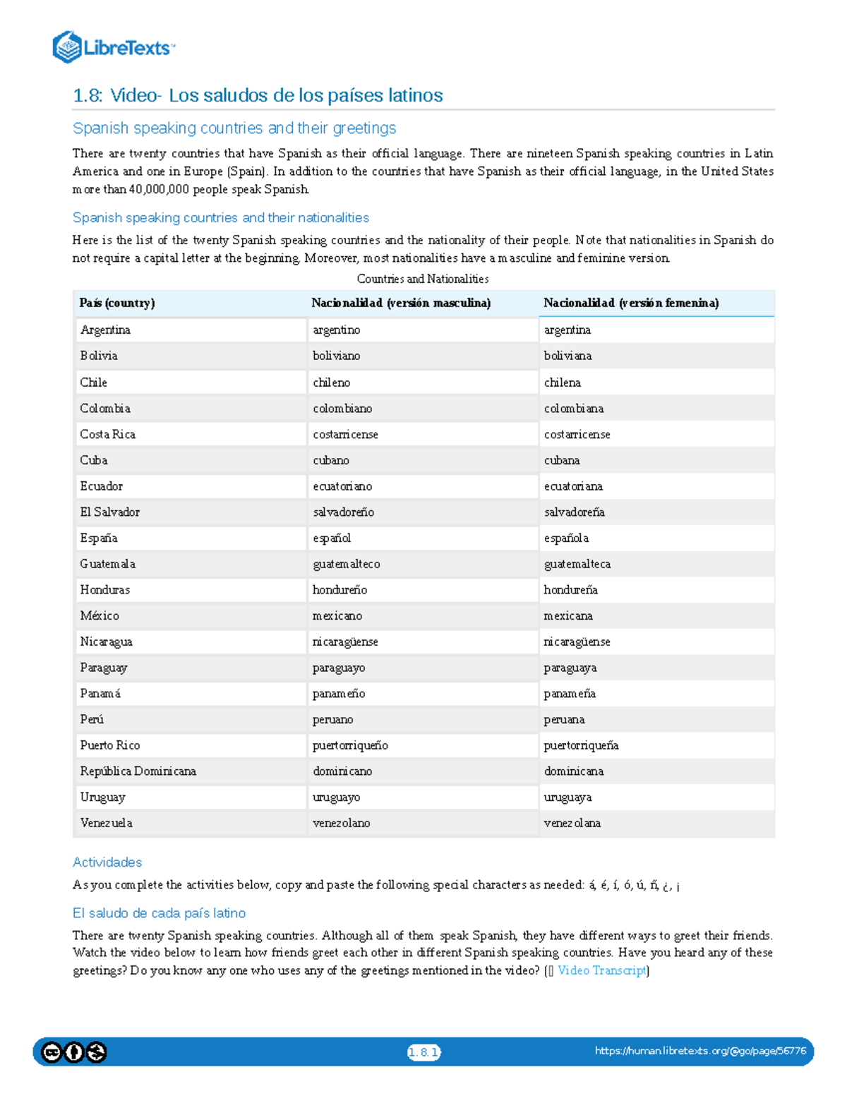 Spanish Greetings in Latin America: A Study Guide (SPAN101) - Studocu