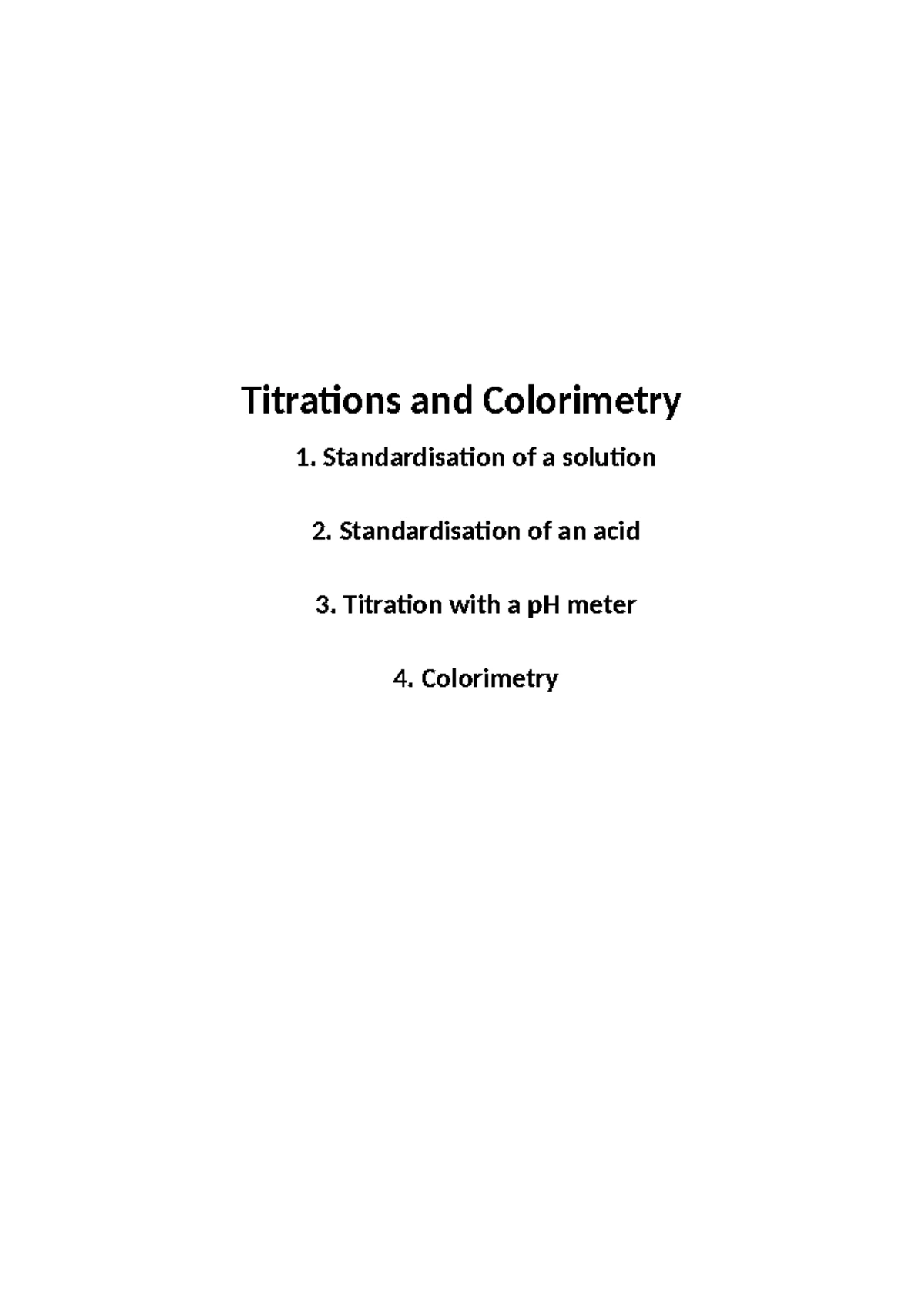 Titration Techniques & Colorimetry for NaOH and HCl Standardization ...