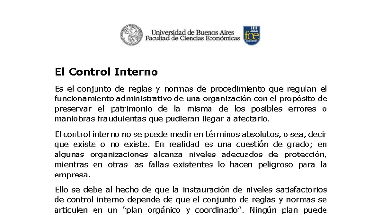 Control Interno: Reglas y Normas en Sistemas Administrativos - 274 ...
