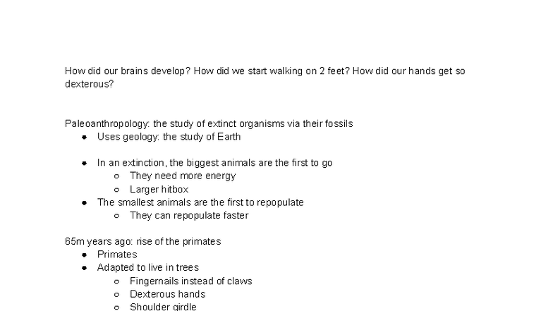 Biological Anthropology: Evolution of Bipedalism and Primate Behavior ...