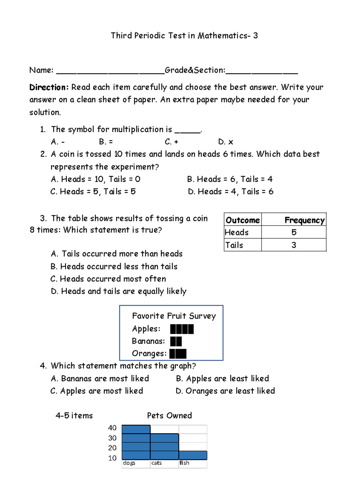 Final - Third Periodic Test in Math (3) - Studocu