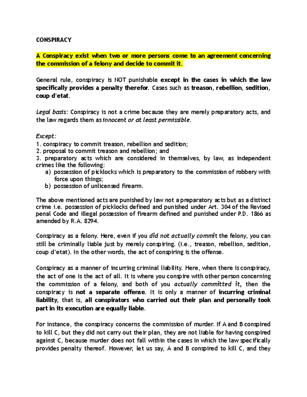 Legal Principles of Conspiracy: Definition, Elements, and Case Law ...