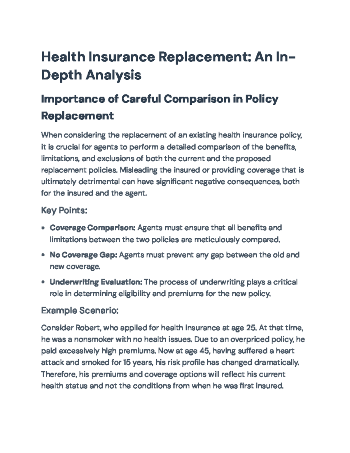 Health Insurance Replacement: Key Considerations for Policy Agents ...