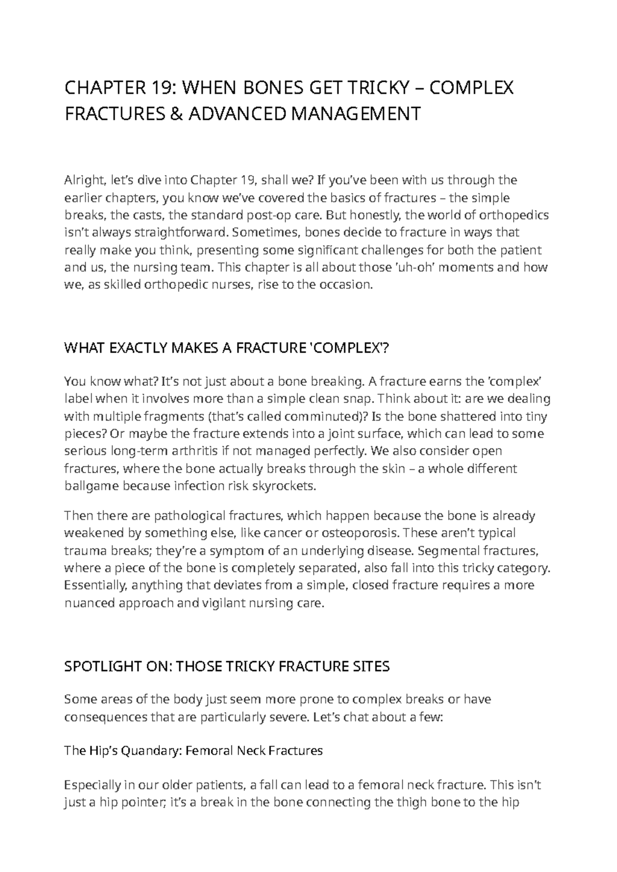 Orthopedic Nursing Review: Chapter 19 - Complex Fractures Management ...