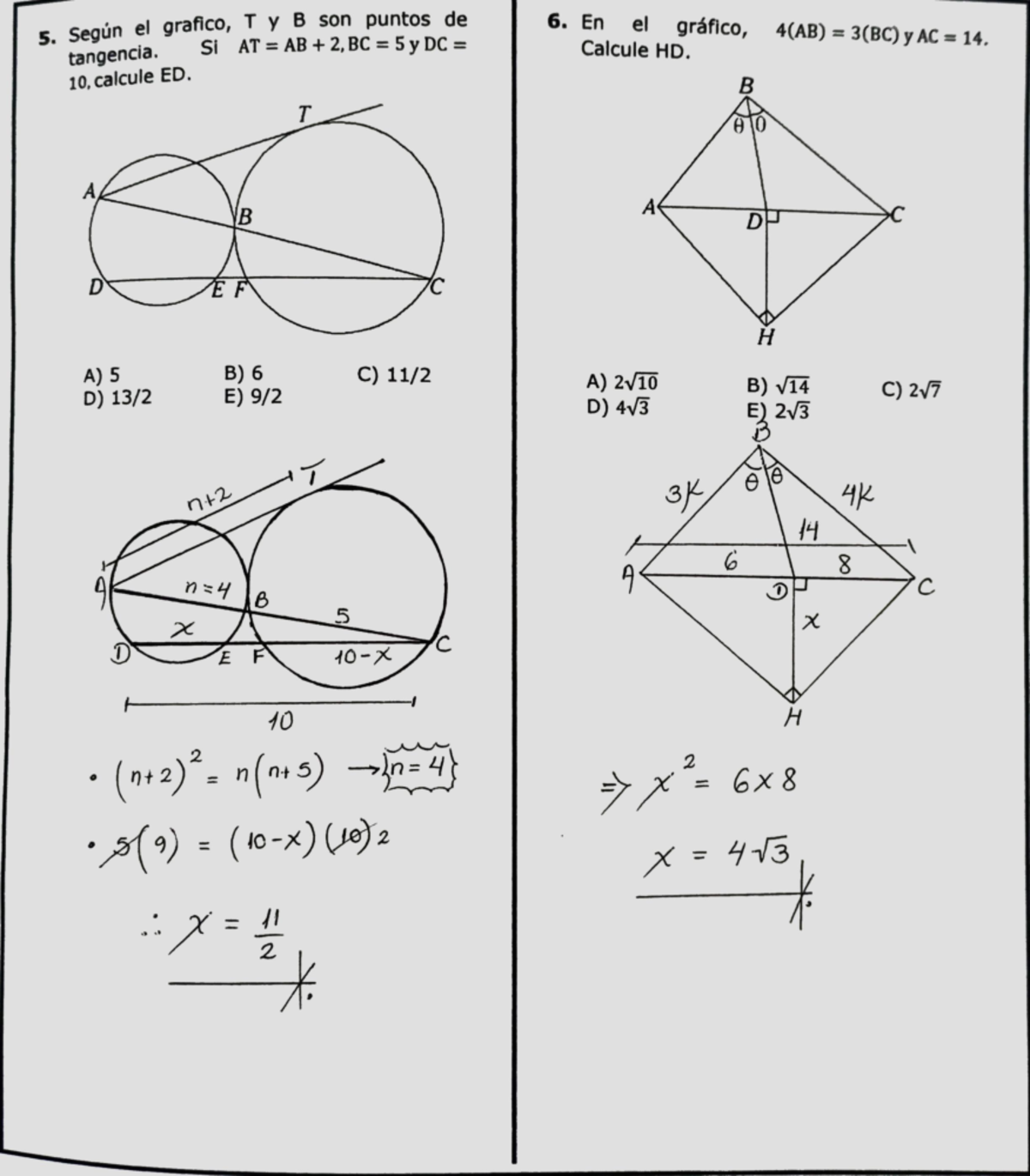 Solucionario - Listo - 5. Según el grafico, Ty B son puntos de 6. En el ...