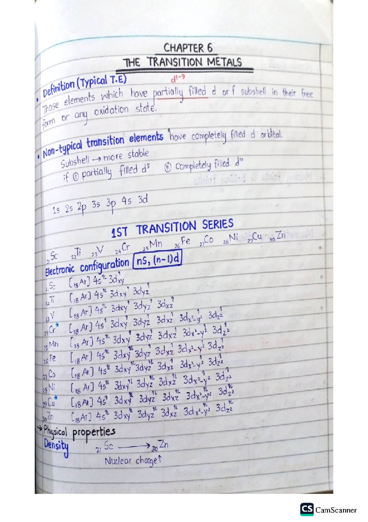 Unit 6: Transition Metals Overview and Properties - Studocu