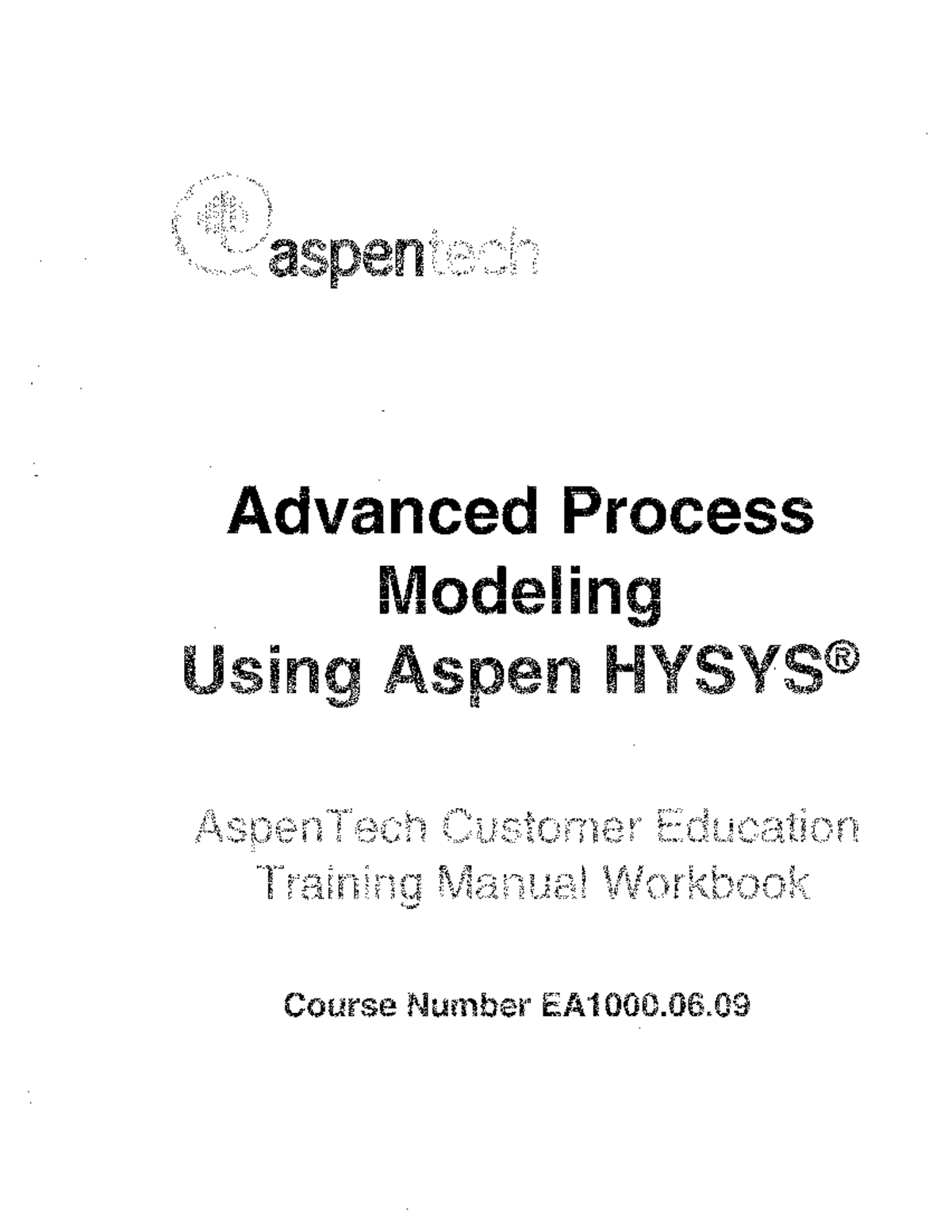 Advanced Process Modeling I: Getting Started with Aspen HYSYS - Studocu