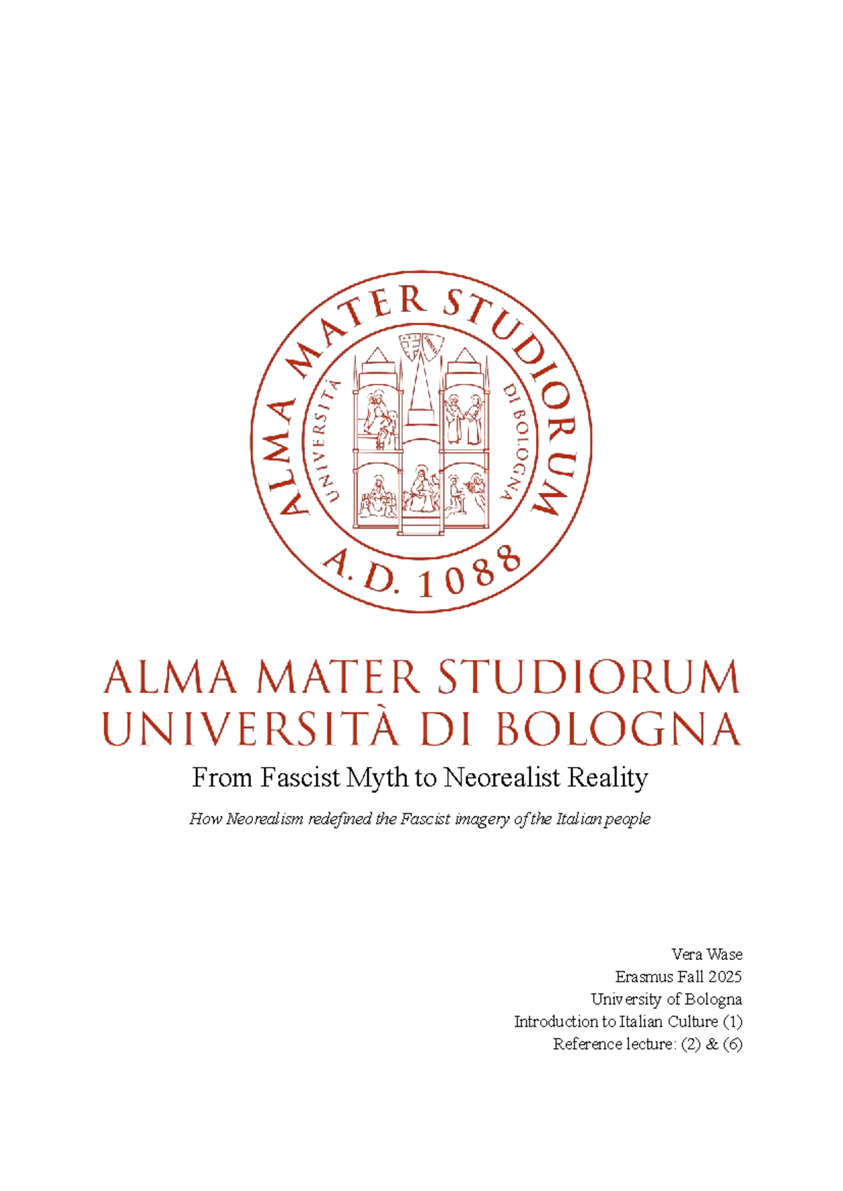 Neorealism vs. Fascism: Redefining Italian Identity in Film (ITC 1 ...