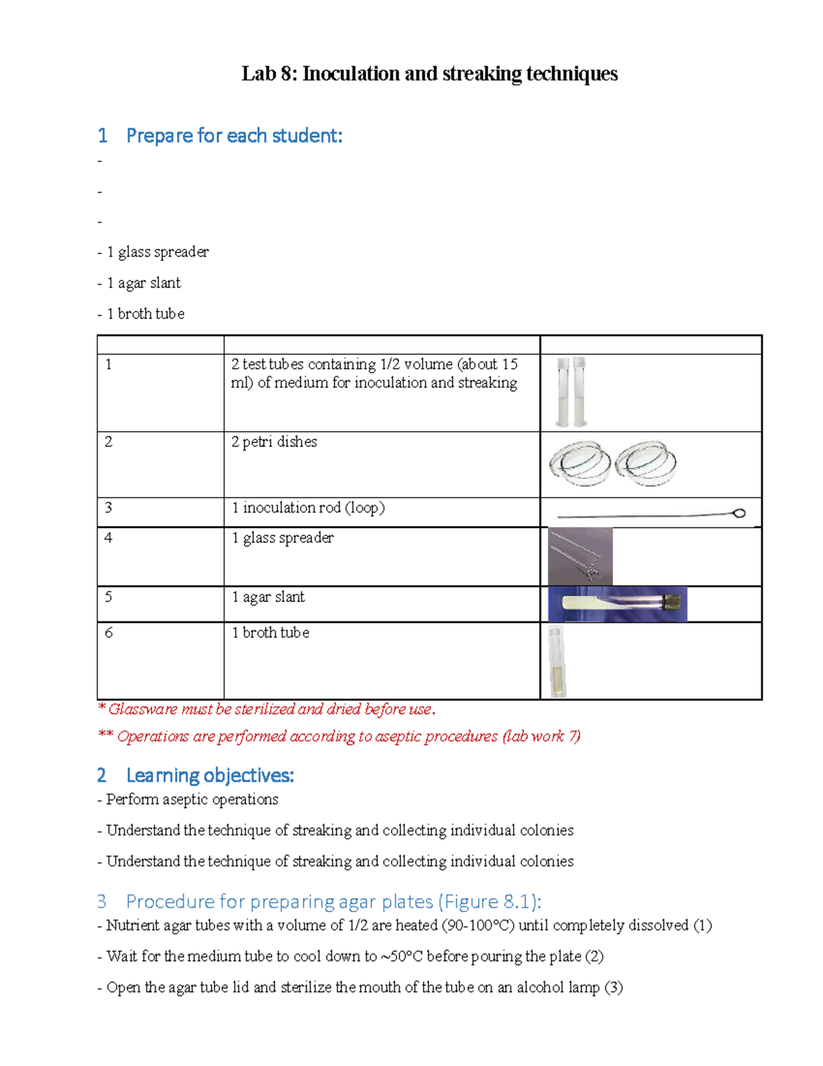 Lab 8 - spread - streak techniques - Lab 8: Inoculation and streaking ...