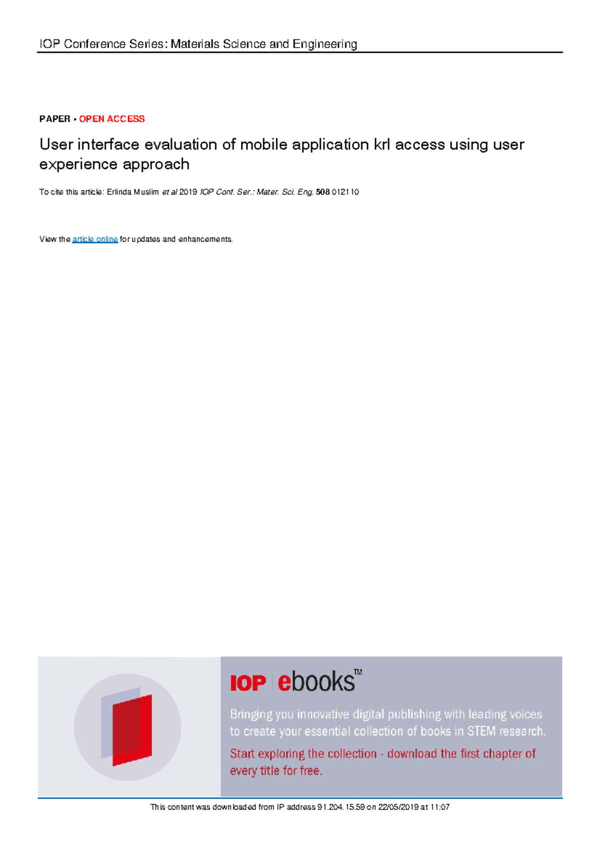 User Interface Evaluation of KRL Access App: UX Approach (MSE 508 ...