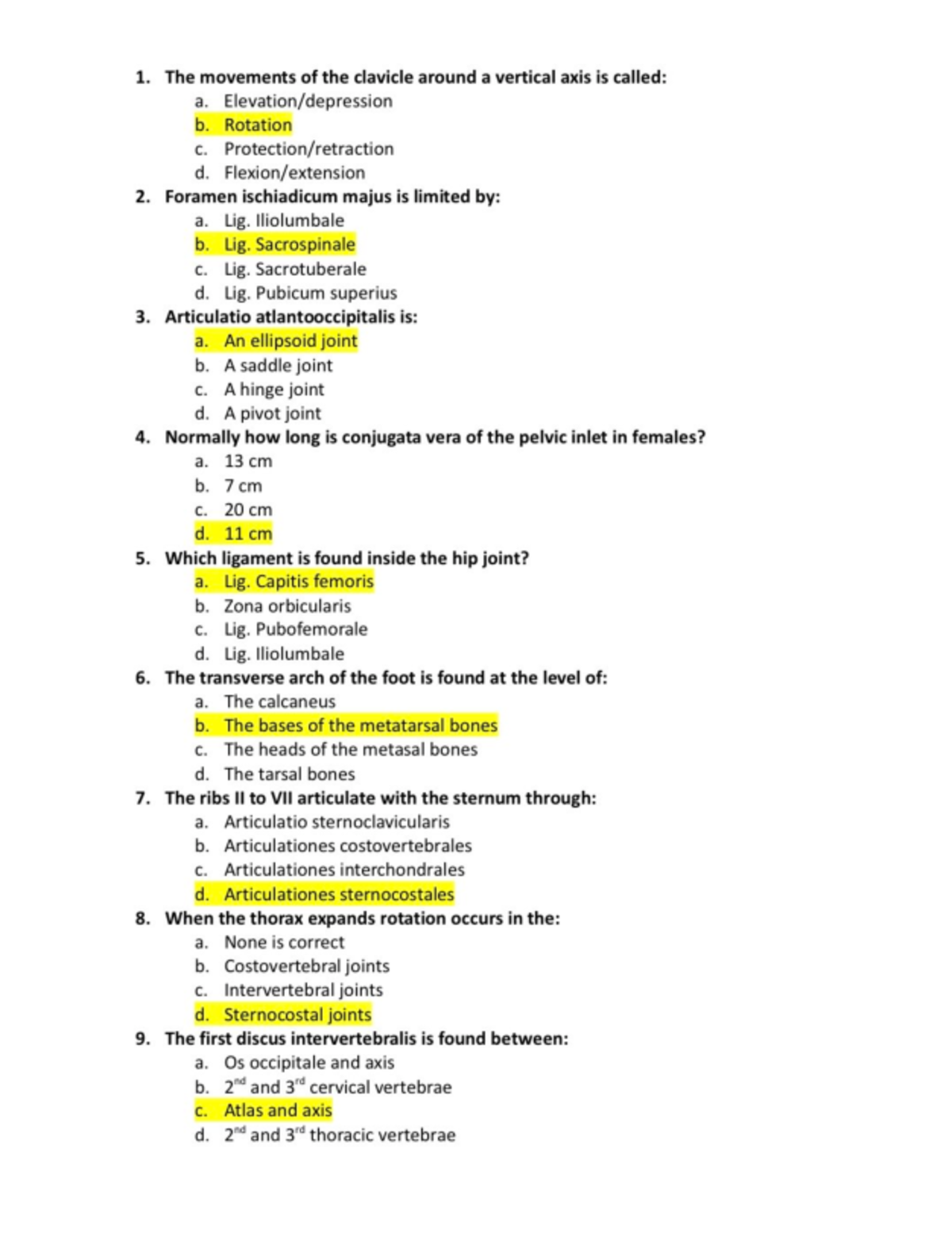 Questions Anatomy Colloq 2 221212 142646 - Human Anatomy and Histology ...