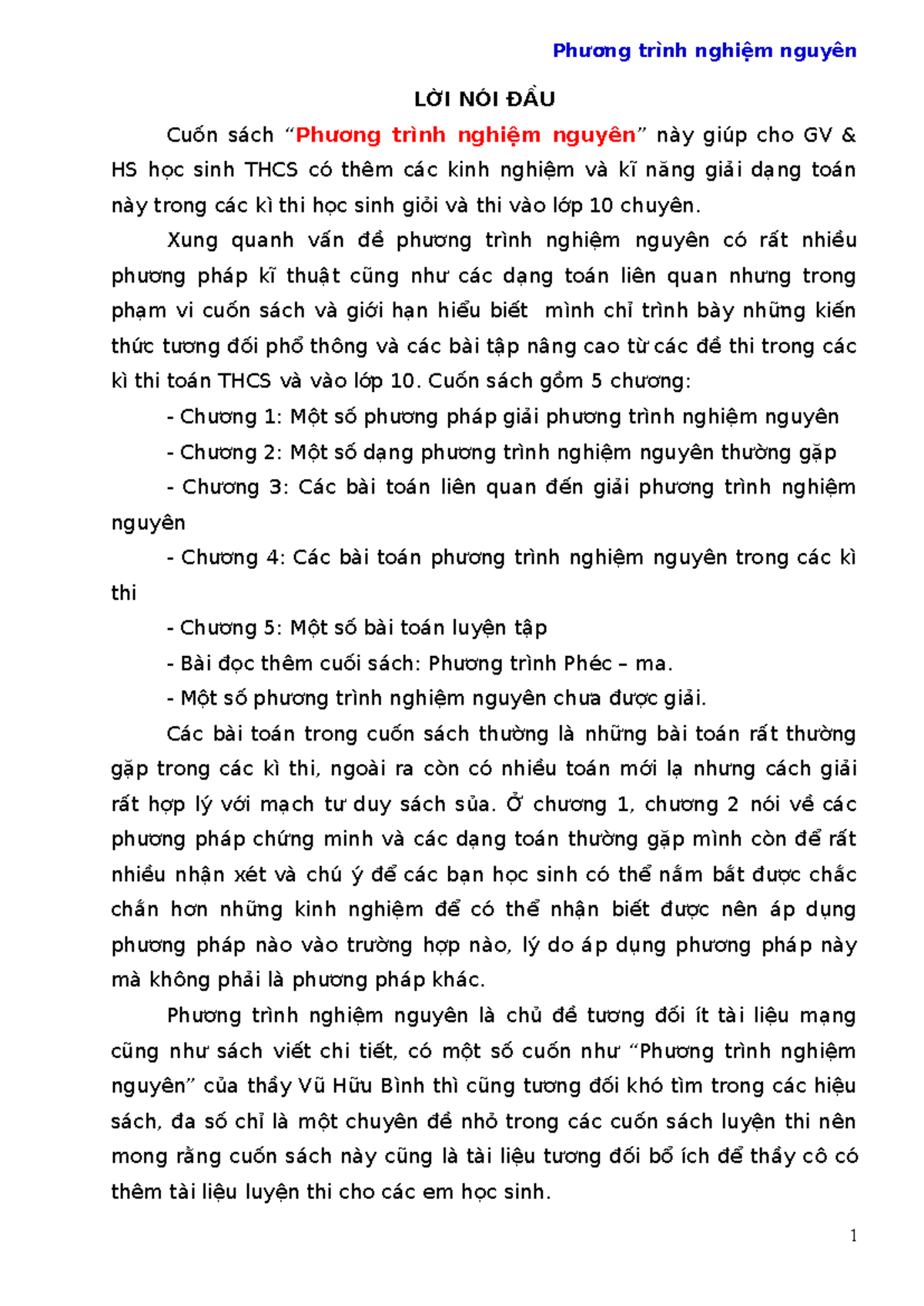 Phương Trình Nghiệm Nguyên - Tài Liệu Học Tập THCS - Studocu