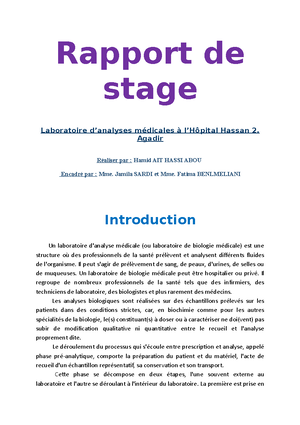 Rapport de stage en soins infirmiers - ( Télécharger le fichier original ) par Bienvenu Kongolo ...
