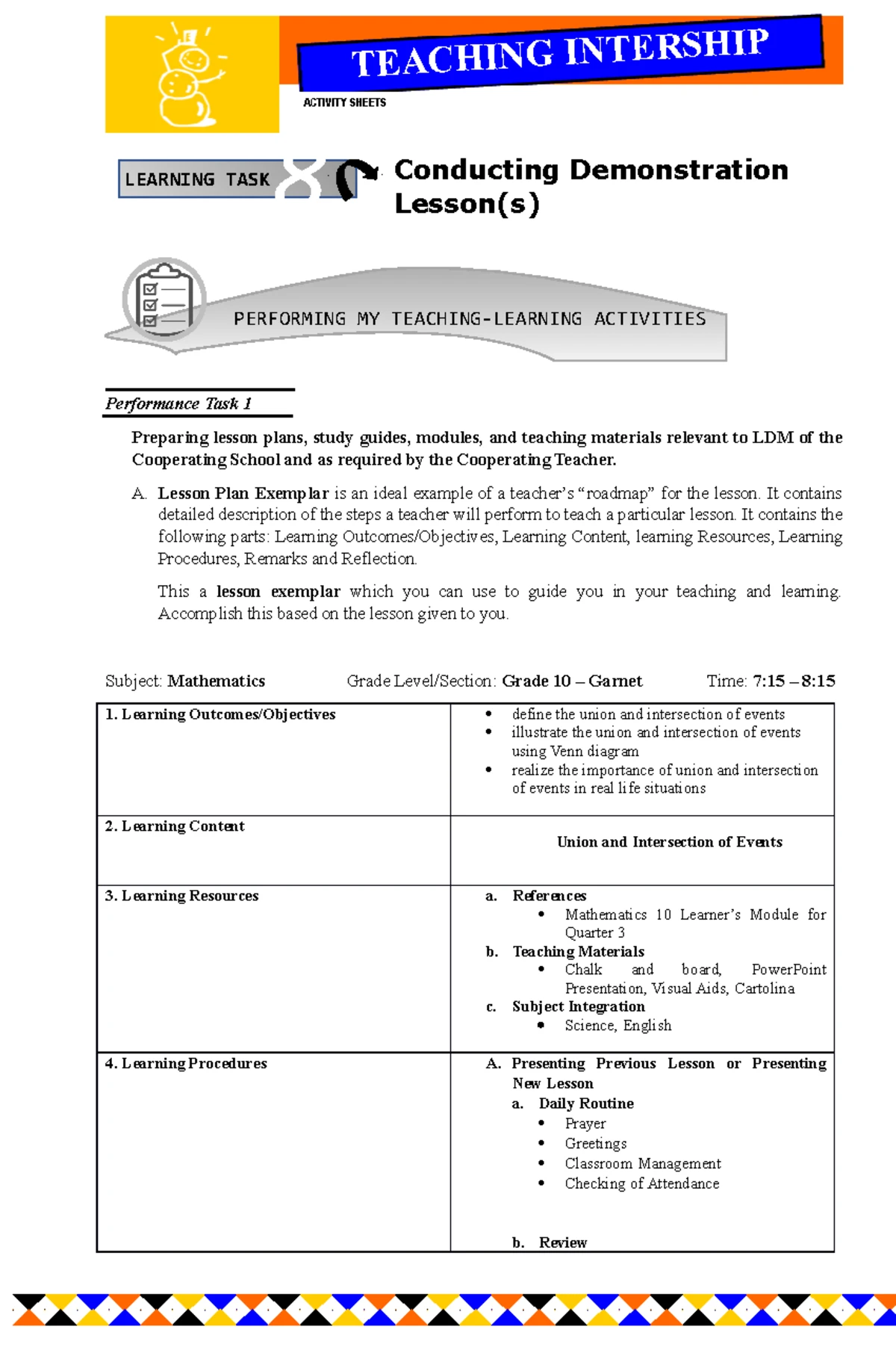 Learning-Task-7 - Learning Task - Learning Task 7: Using Assessment ...