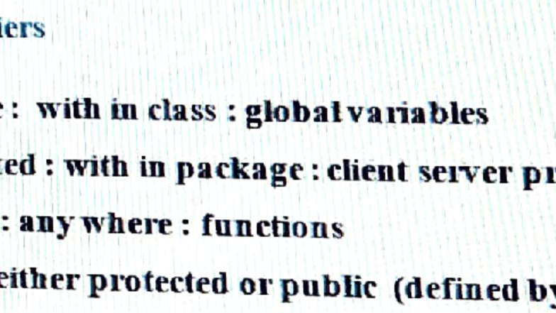 Java 2 - Access Specifiers and Exception Handling Notes - Studocu