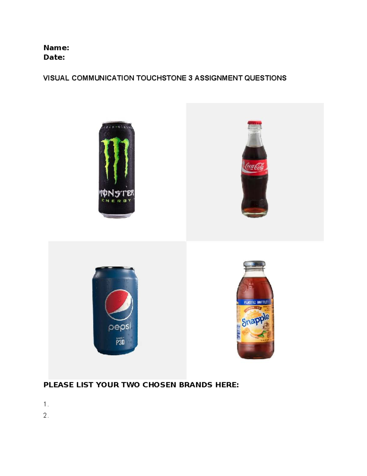 Visual Communication Touchstone 3 Assignment Questions and Analysis ...