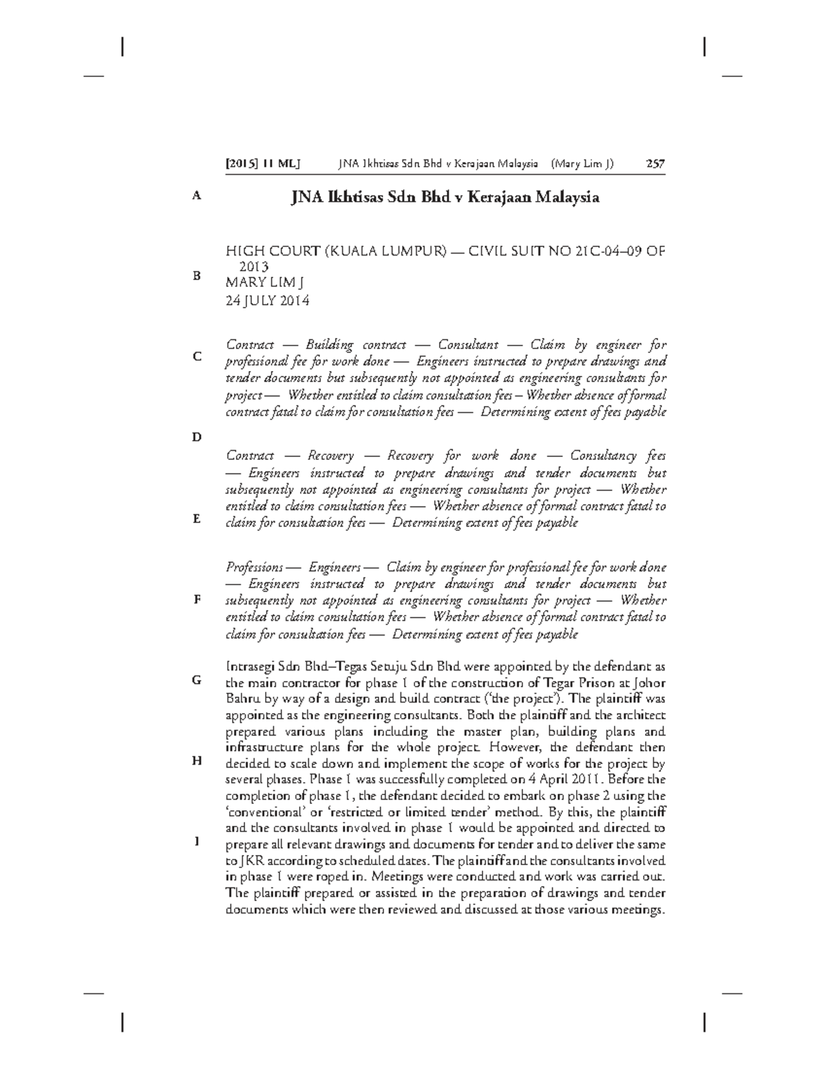 11 MLJ JNA Ikhtisas Sdn Bhd v Kerajaan Malaysia: High Court Ruling on ...