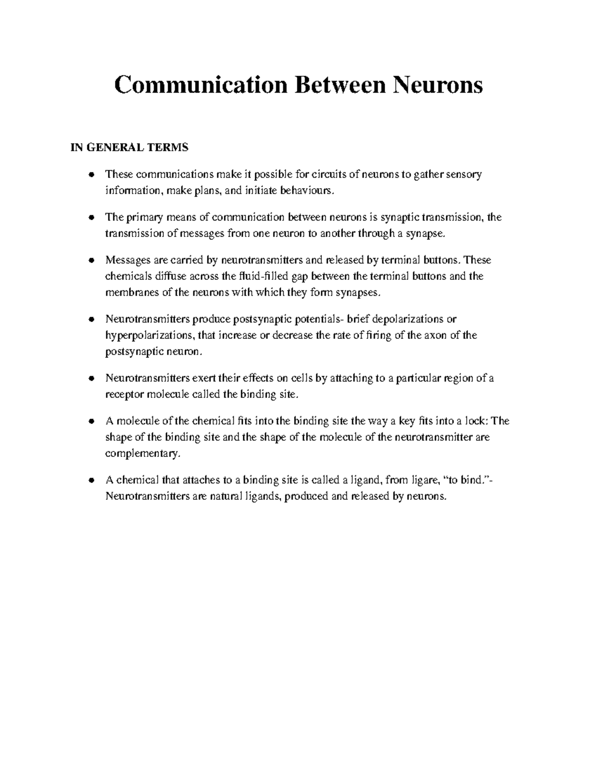 Neuroscience 101: Communication Between Neurons and Synaptic ...