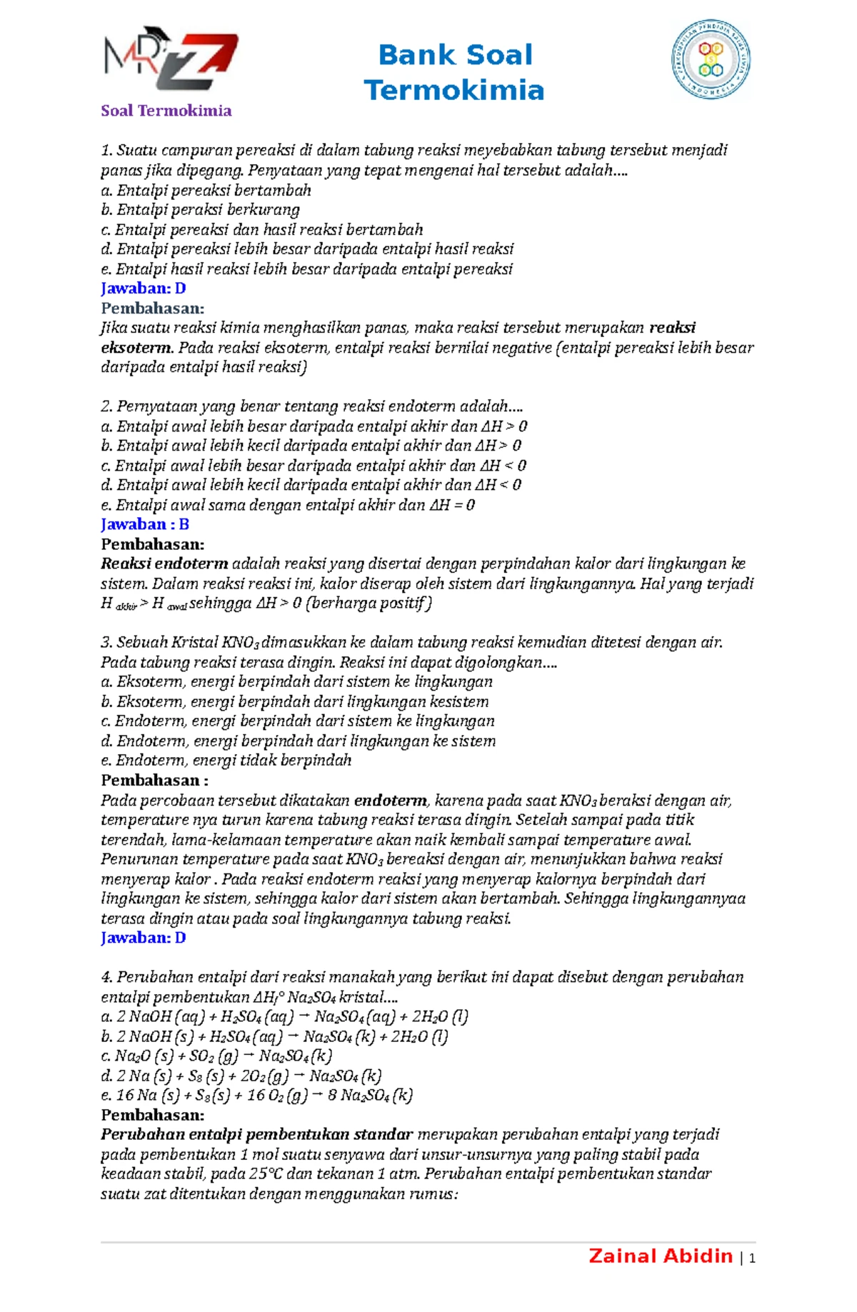 Bank Soal Kelas XI - Asam Basa - Soal Asam Basa 1 – 15 Contoh Soal Asam Basa dan Pembahasan ...