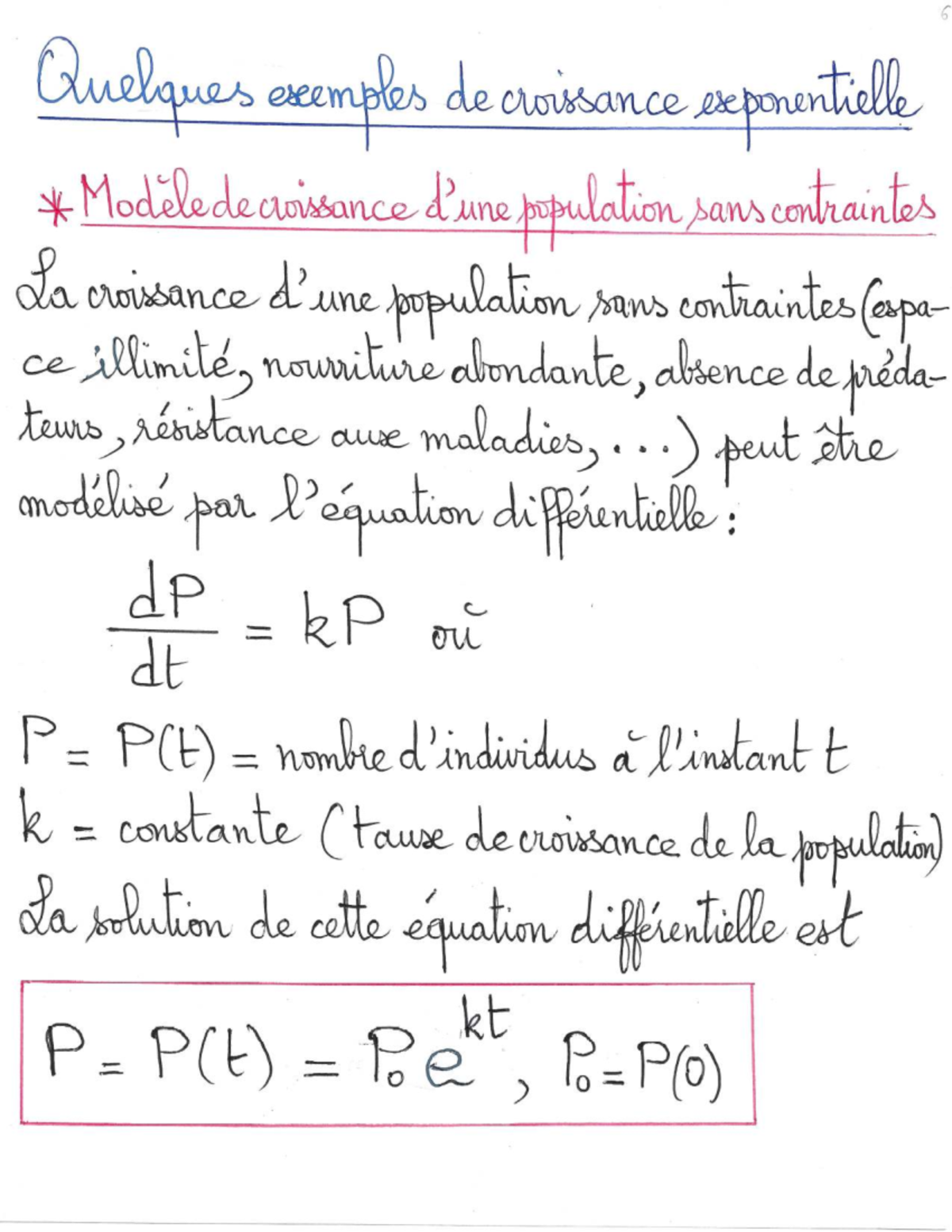 Cours 8: Croissance Exponentielle et Modèles Logistiques (Avec ...