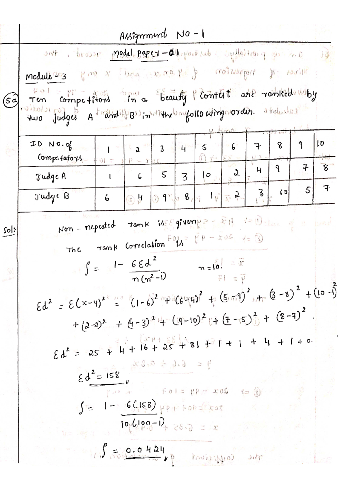 M4 model paper 1solution - Assignment INT brown model portrate ...