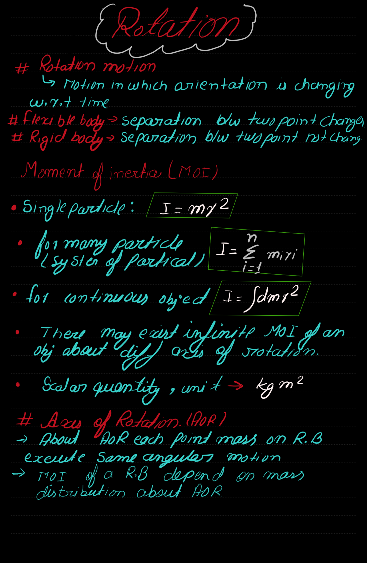 Rotation😱😱😱😱😱😱😱😱😱😱😱 - These are the short note for the students who are ...