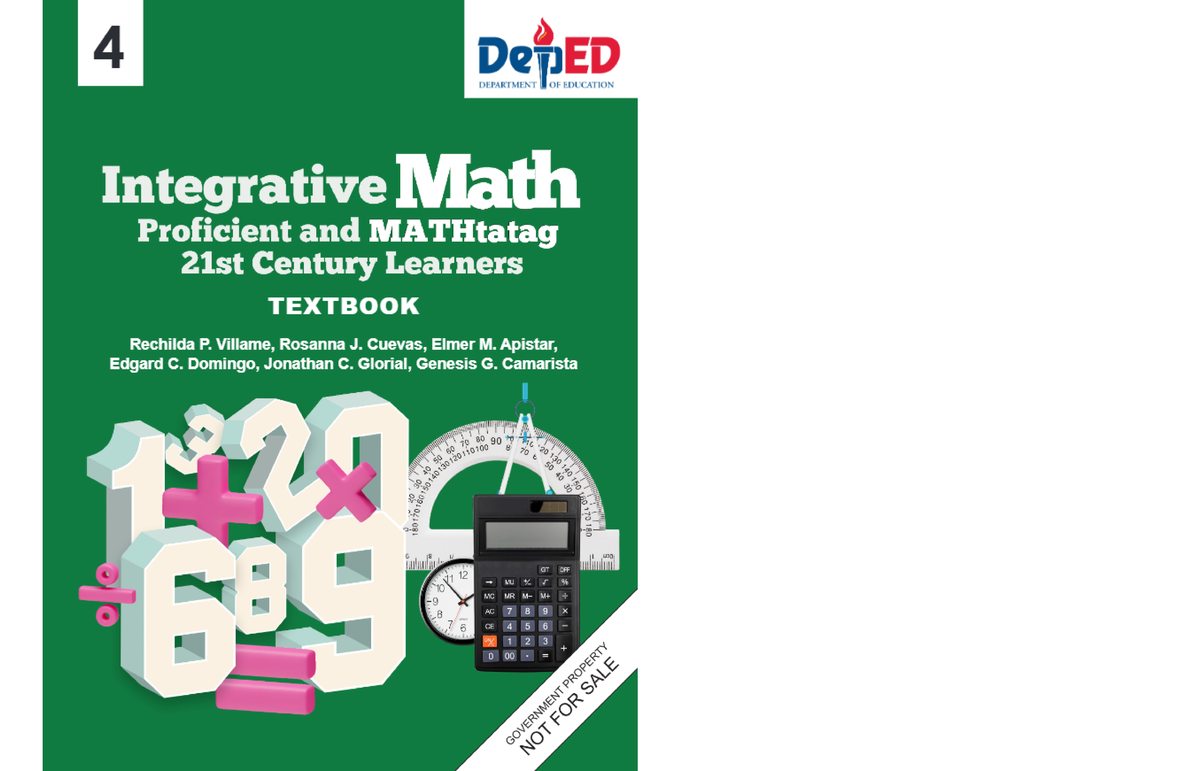 Q1 MATHtatag-4-E-Textbook - 4 Deped DEPARTMENT OF EDUCATION Integrative ...