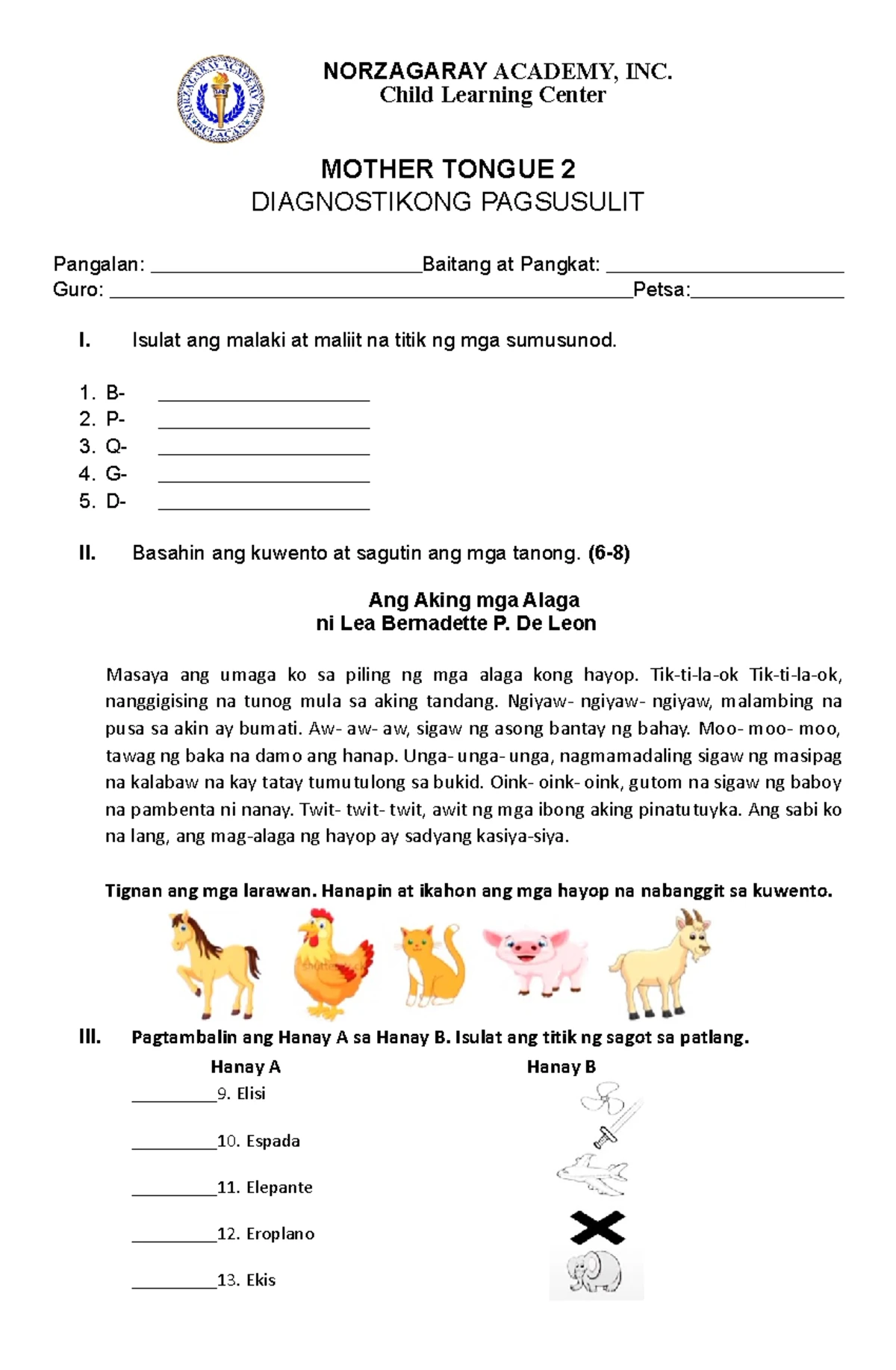 Lesson Plan in Esp 3 - QUESTIONNAIRE - REPUBLIC OF THE PHILIPPINES CORDILLERA ADMINISTRATIVE ...