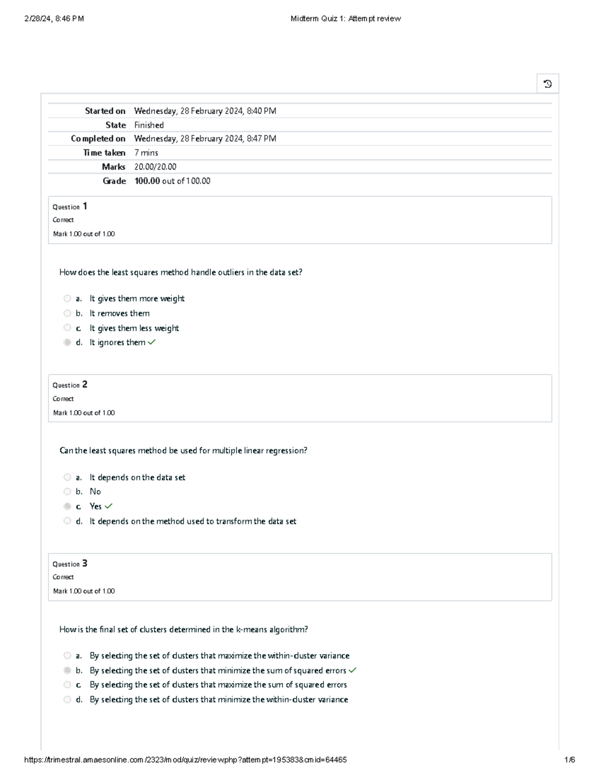 Midterm Quiz 1 - Data Analysis Fundamentals and Techniques - Studocu