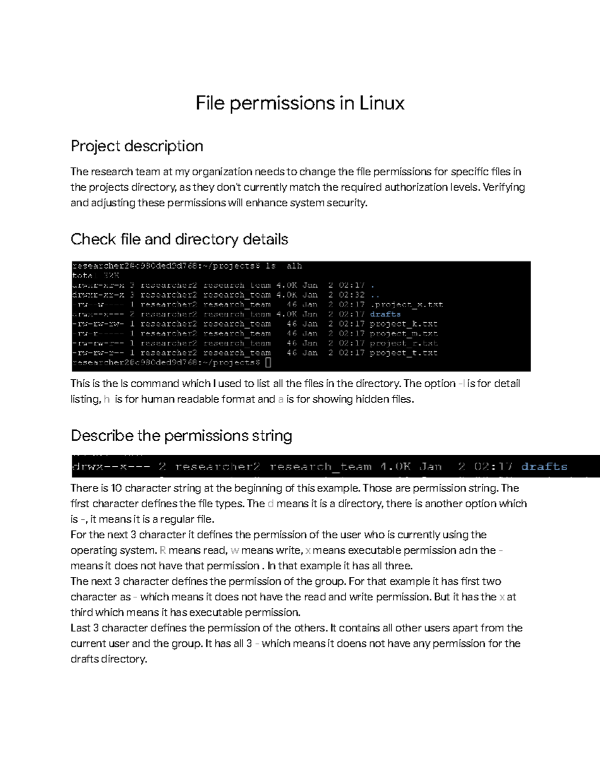 File permissions in Linux - File permissions in Linux Project ...