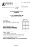 STAT1201 - UQ - Analysis Of Scientific Data - Studocu