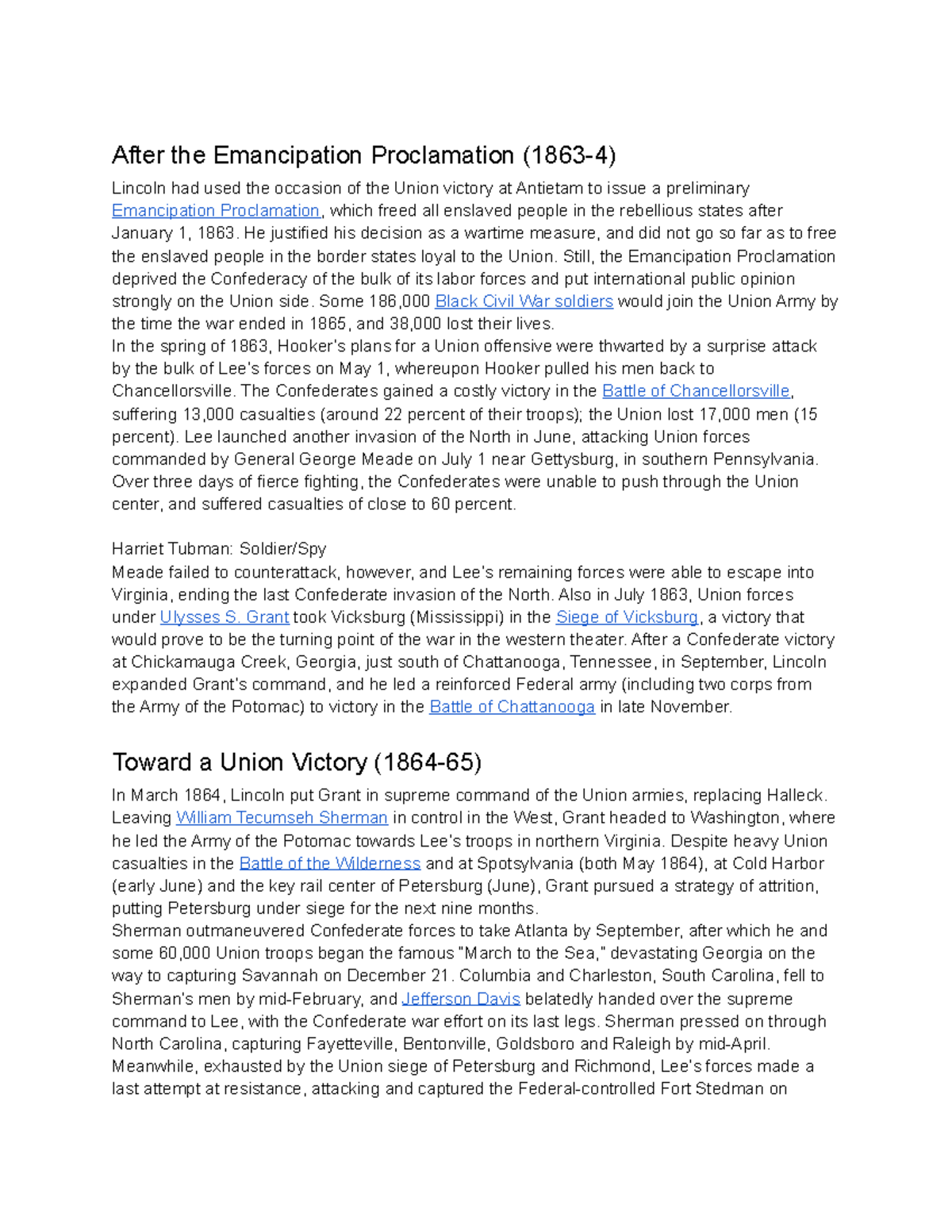 Analysis of the Emancipation Proclamation and its Impact (1863-1865 ...