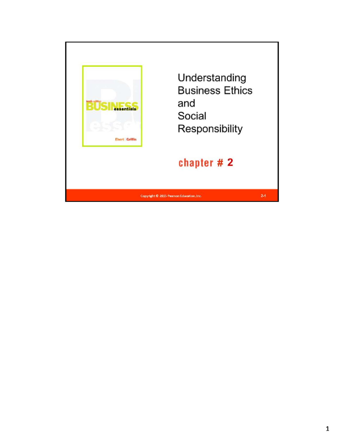 Ethics in Business: Understanding Right and Wrong - Ebert BE10E Class ...