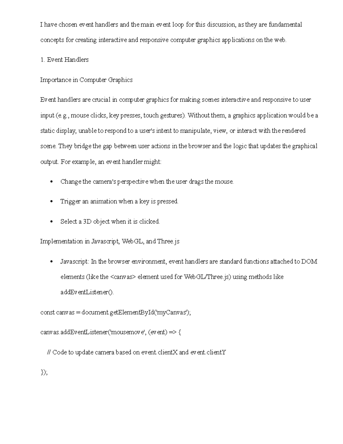 Event Handlers & Main Event Loop in Web Graphics (Unit 5) - Studocu