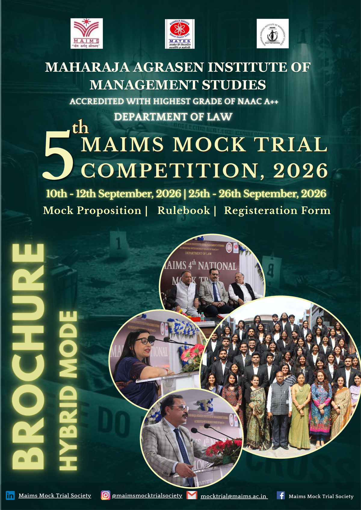MAIMS 5th Mock Trial Competition 2026: Brochure & Guidelines - Studocu