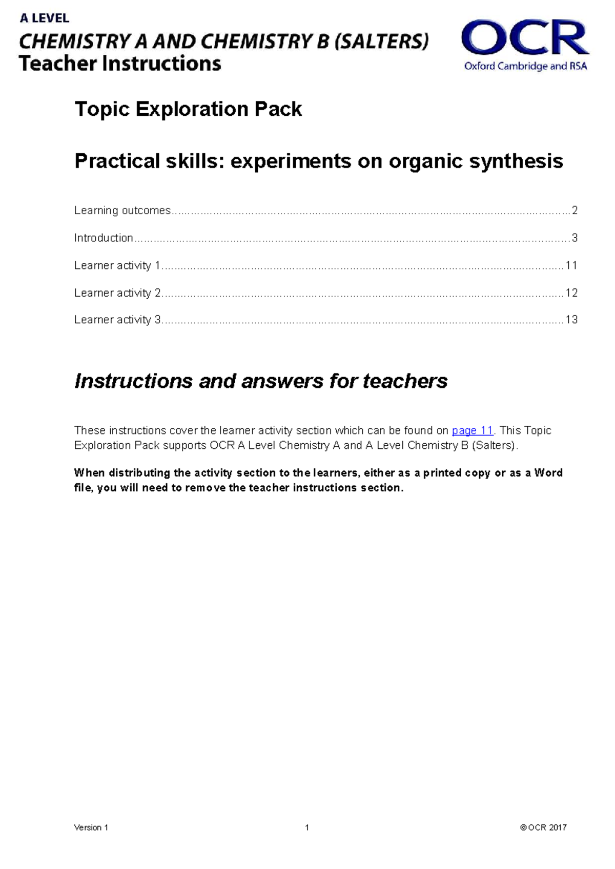 PAG 5 and 6: Practical Experiments in Organic Synthesis for Chemistry A ...