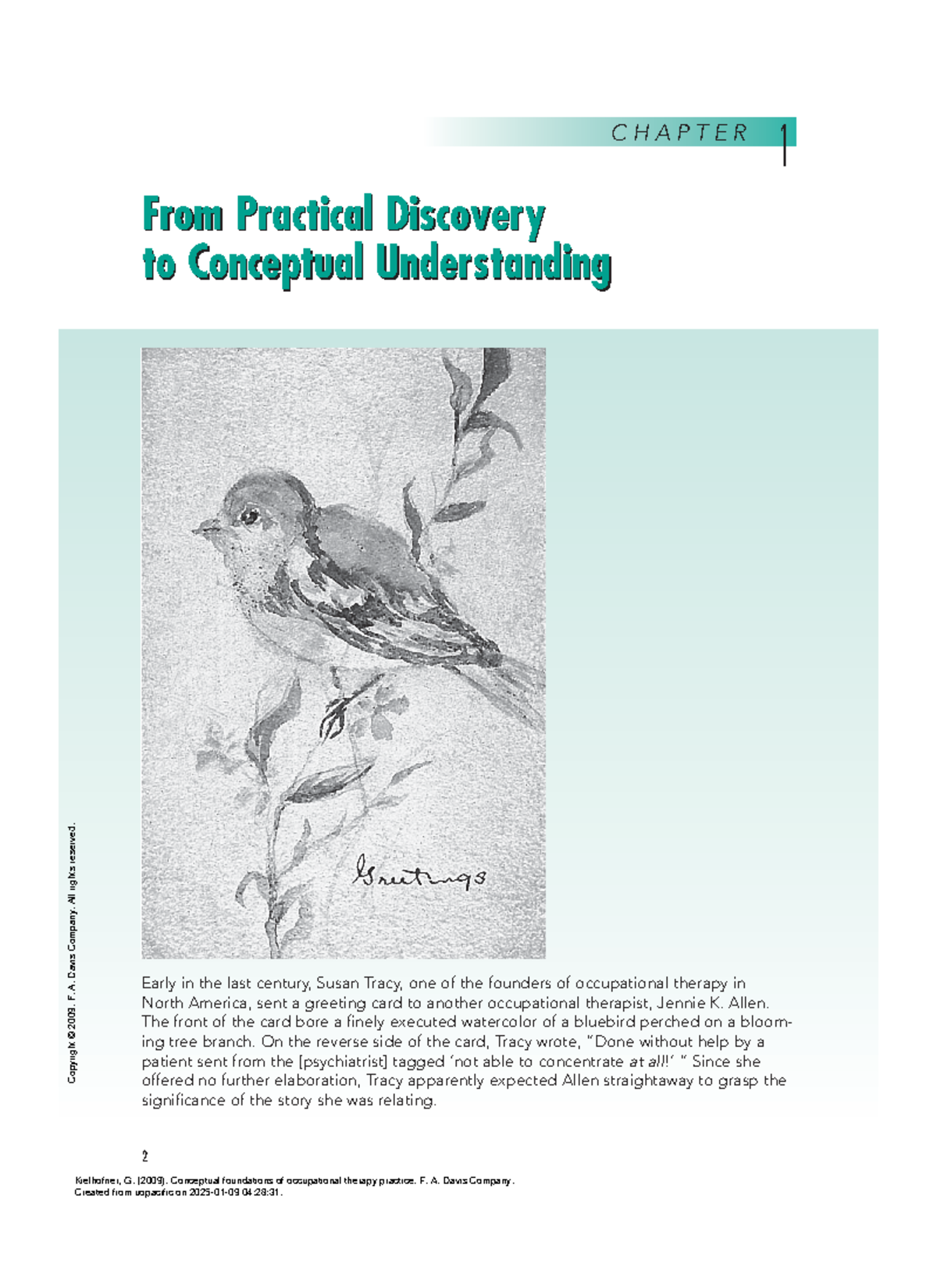 Contemporary Paradigm in Occupational Therapy (OT 2070) - Chapter ...