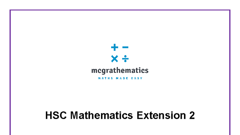 4. Vectors Booklet - Mc Grathematics - HSC Mathematics Extension 2 ...