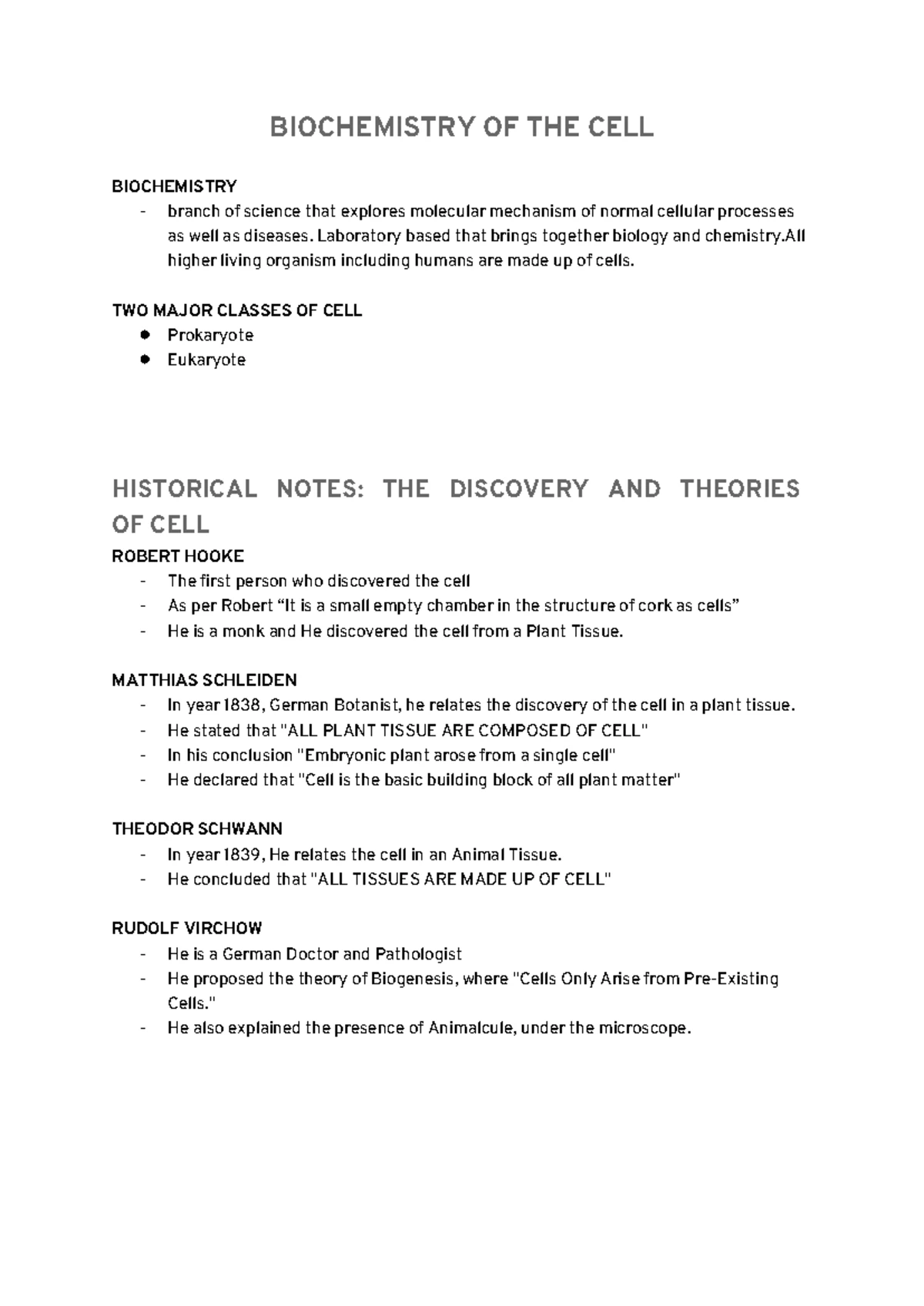 Biochemistry LEC WEEK-1 - BIOCHEMISTRY LECTURE / 1ST SEMESTER / S. 23 ...