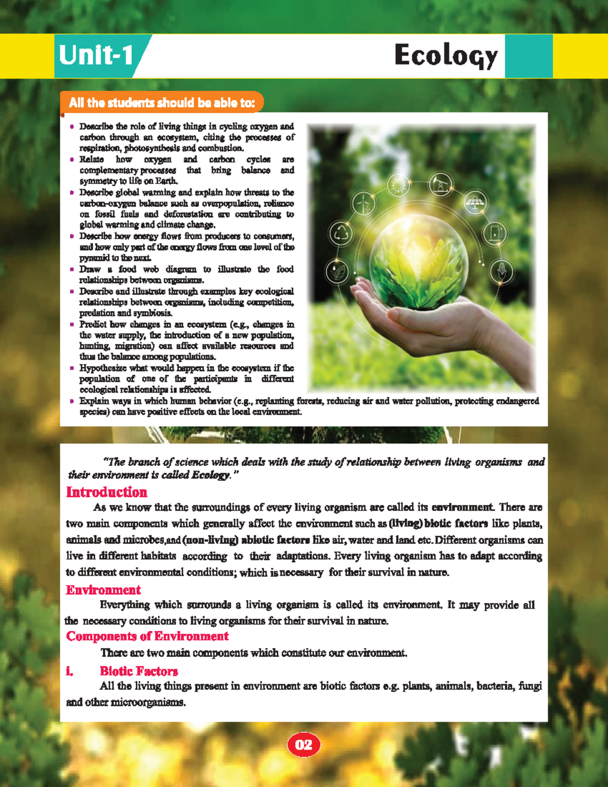 8th G. Science (Biology Portion) - Ecology and Ecosystem Dynamics - Studocu