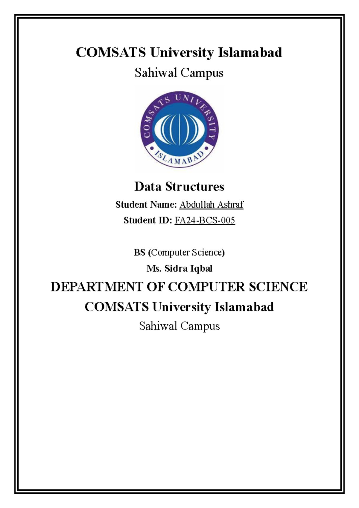 FA24-BCS-005 Data Structures Lab Assignment 1: Circular Shelf ...
