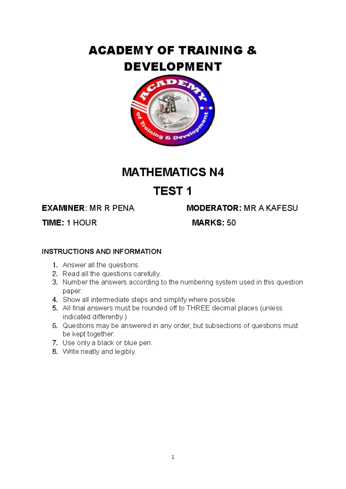 NC Maths Grade 12 September 2024 Paper 1 & Memo Review and Guidelines ...