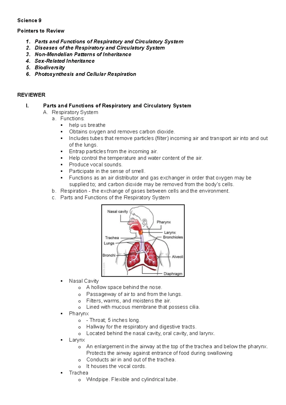 Pointers to Review for Grade 9 Science (2nd Quarter): Chemistry ...