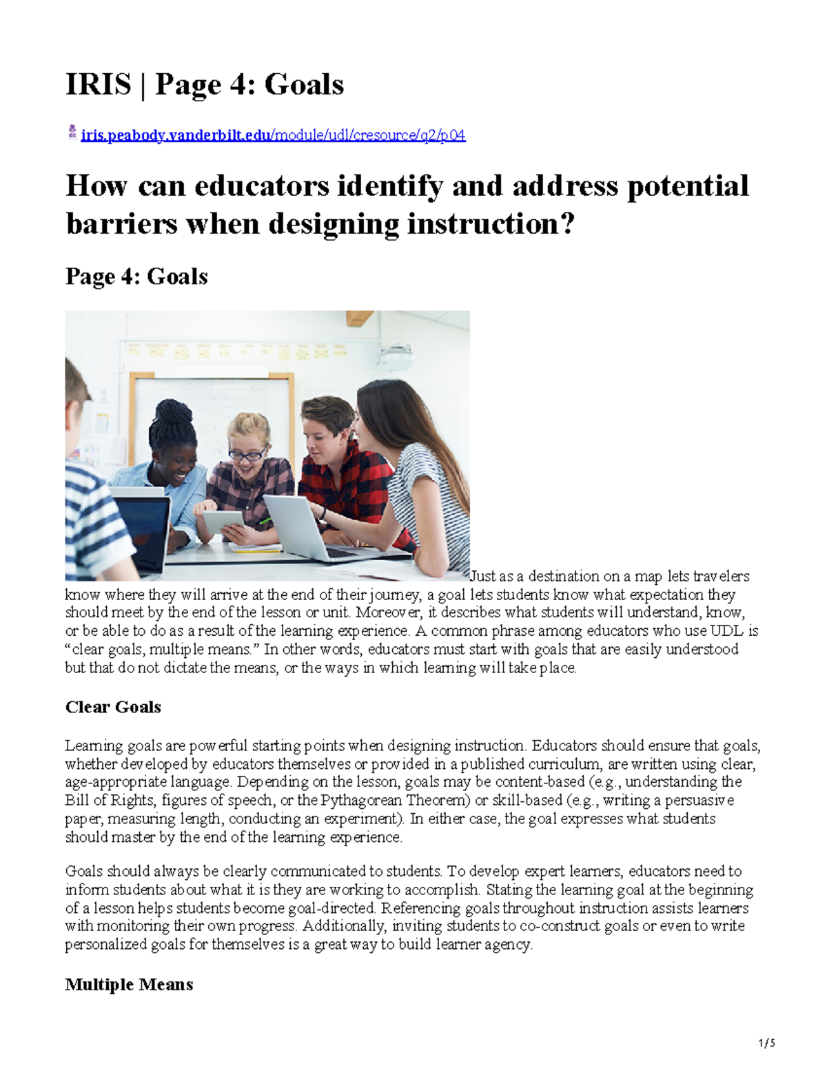 UDL Tips for Crafting Clear, Flexible Learning Goals in Education ...