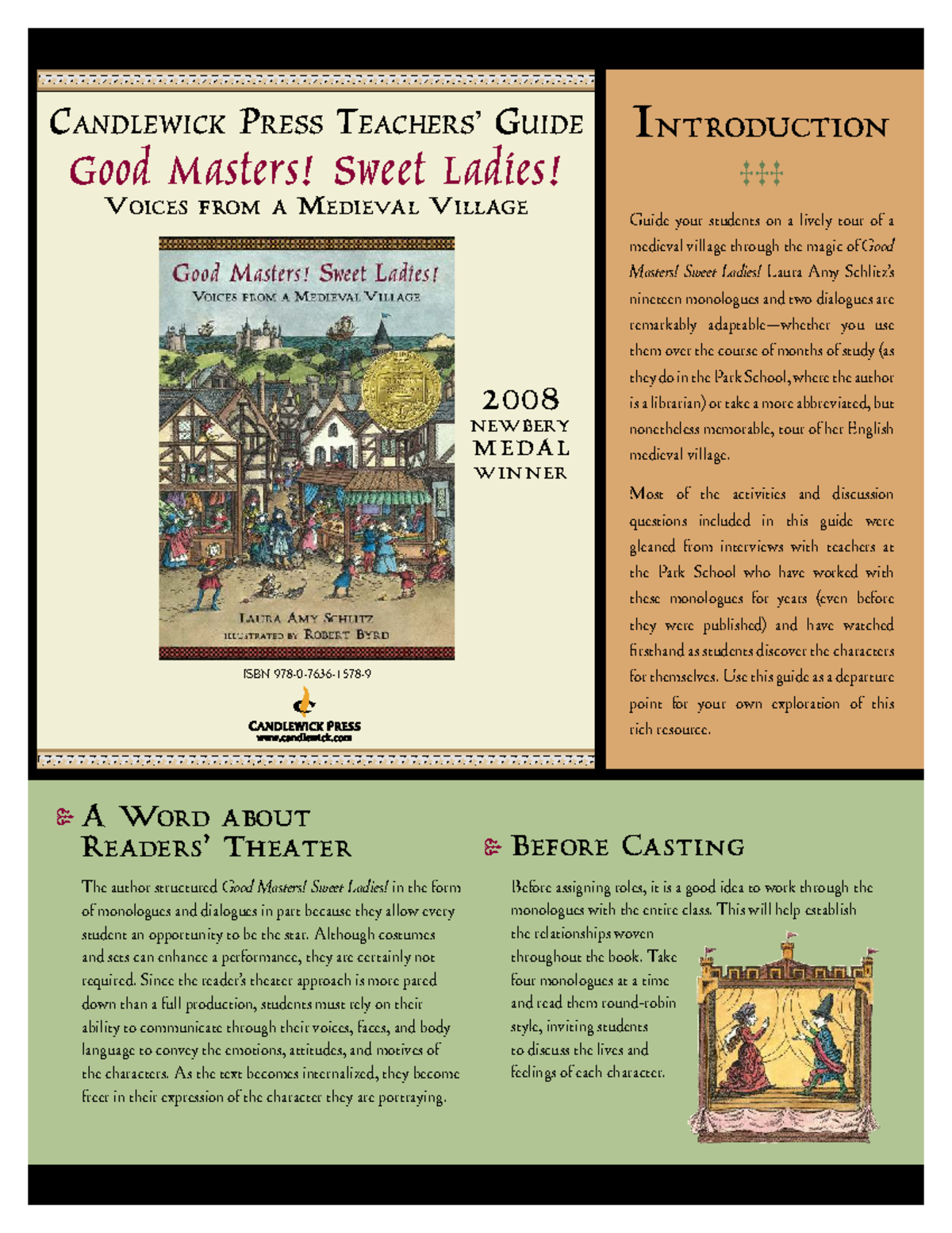 Candlewick Press Guide: Good Masters! Sweet Ladies! Overview - Studocu