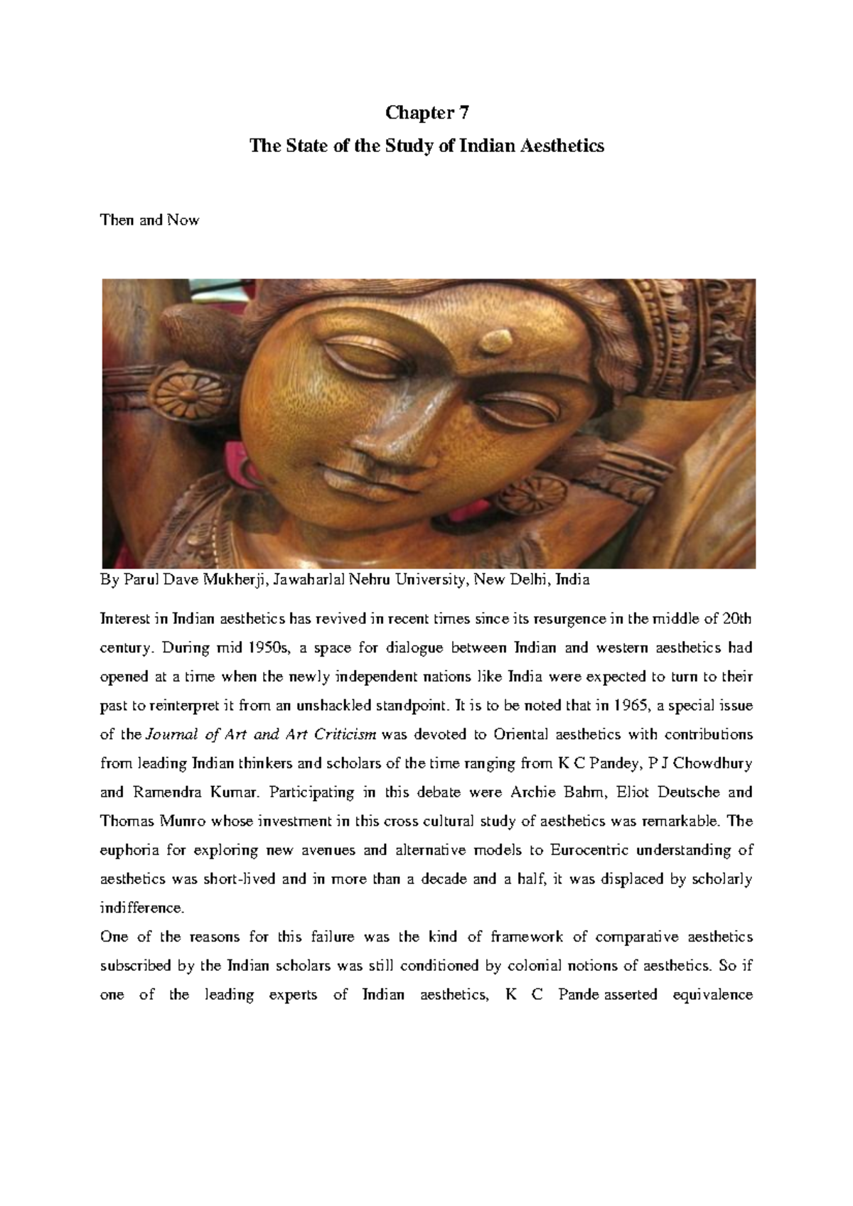 Revisiting Indian Aesthetics: A Comparative Analysis (CULT 101) - Studocu