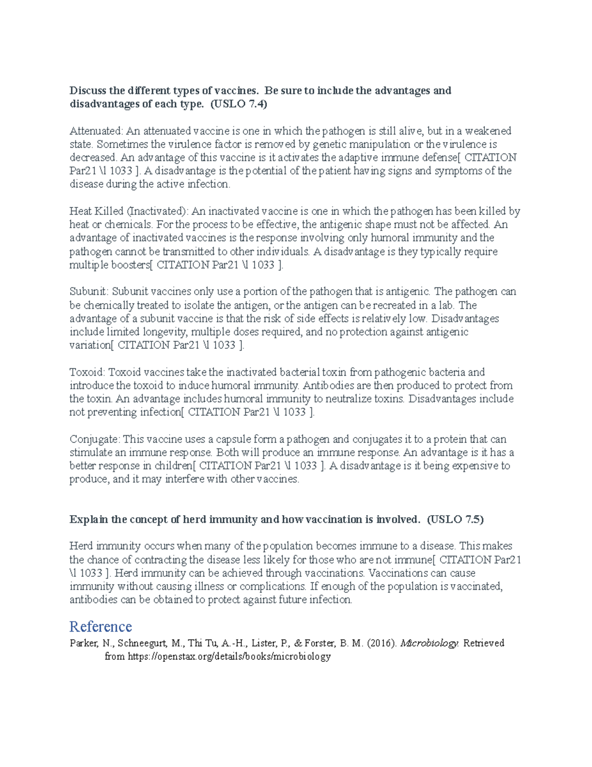 USLO 7 Week 7 Discussion: Types of Vaccines & Herd Immunity Explained ...
