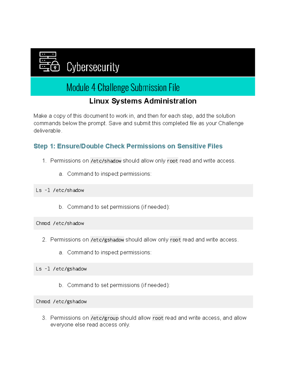 SS M4 Challenge Submission File - Cybersecurity Module 4 Challenge ...