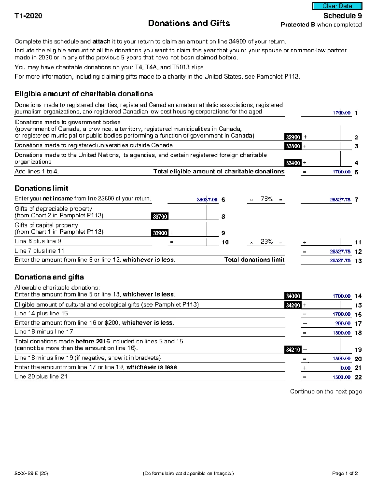 Schedule 5 2020 - T1-2020 Schedule 5 Amounts for Spouse or Common-Law ...